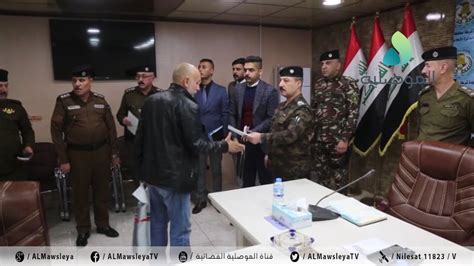 قائد شرطة نينوى يستقبل وفد من وزارة الداخلية الذي قام بتوزيع مكرمة على