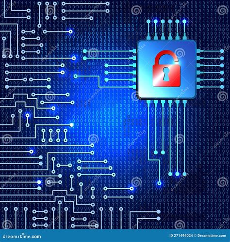 Drawing Modern Electronic Circuit Stock Vector Illustration Of Danger