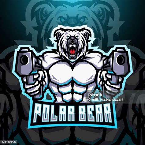 Maskot Beruang Kutub Esport Ilustrasi Stok Unduh Gambar Sekarang