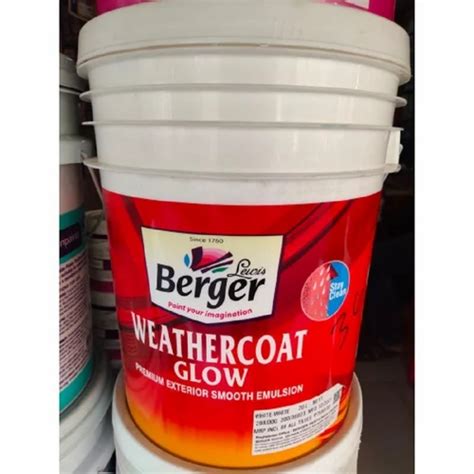 Berger Weathercoat Glow Packaging Size 20 L At ₹ 8000bucket In