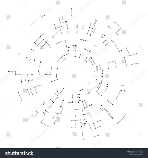 Connecting Lines Dots On White Background Stock Vector Royalty Free 1182178060