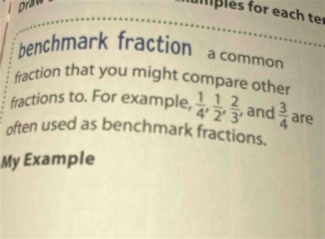 Solved Draw Uples For Each Ter Benchmark Fraction A Common Fraction