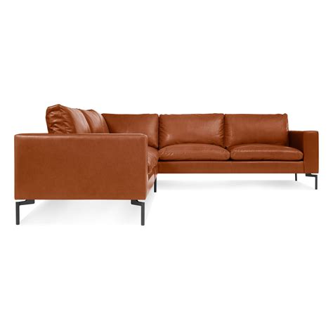 Small Curved Leather Sectional Sofa Baci Living Room