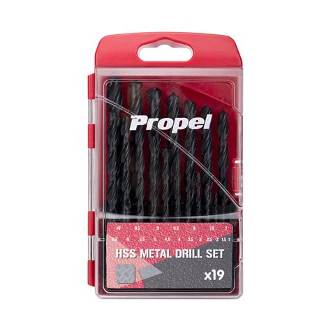 19pc Hss Metal Drill Set Propel Tools