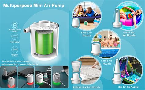 Electric Air Pump Portable Air Pump With Fast Inflating Deflating