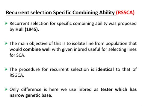 16recurrent Selection Pptx