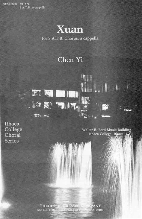 Chen Yi Choral Composer Arranger Biography Sheet Music And Songbook Arrangements