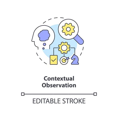 Premium Vector Contextual Observation Concept Icon