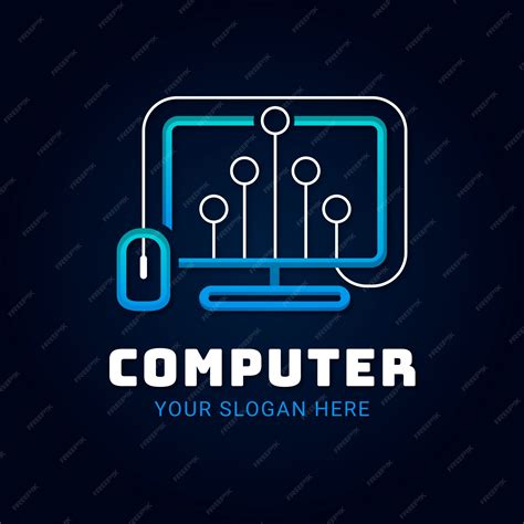 Premium Vector Tech Computer Logo Template