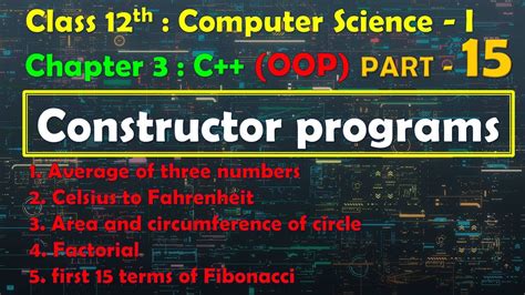 12th Computer Science I Chapter 3 C Oop Constructor