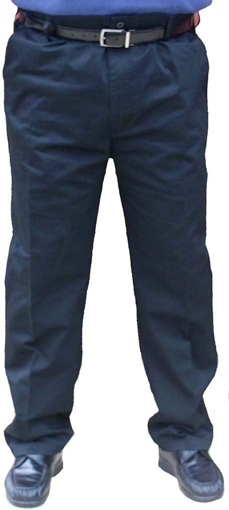 The Senior Shop Mens Full Elastic Waist Twill Pant With Zipper And Belt Loops At Amazon Mens