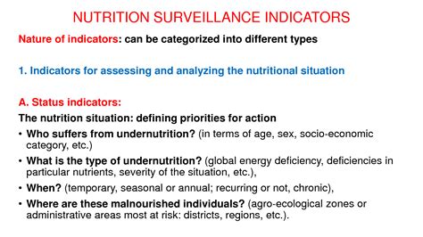 Solution Nutrition Surveillance Indicators Study Notes Studypool