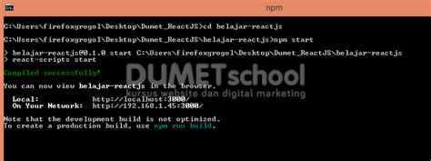 Cara Install Reactjs Melalui Package Manager Kursus Website Digital Marketing And Desain Grafis