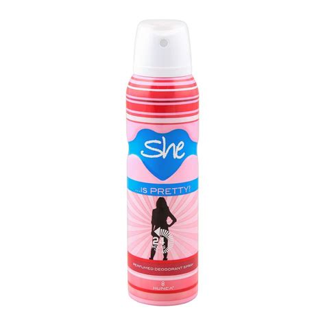Purchase Hunca She Is Pretty Perfumed Women Deodorant Spray 150ml