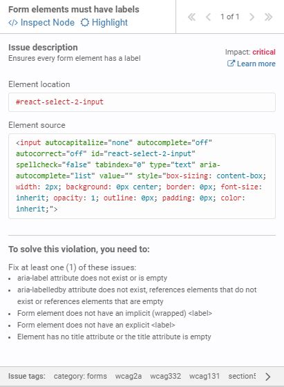 Critical Accessibility Issues Aria Roles And Aria Label