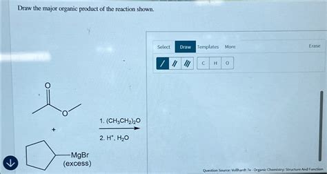Answered: Draw the major organic product of the… | bartleby