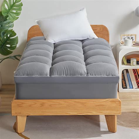 SLEEP ZONE Extra Thick Mattress Topper Twin For Sofa Sleeper Overfilled Plush Pillow Top With