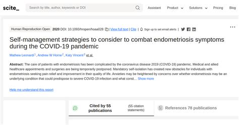 Citation Report Self Management Strategies To Consider To Combat