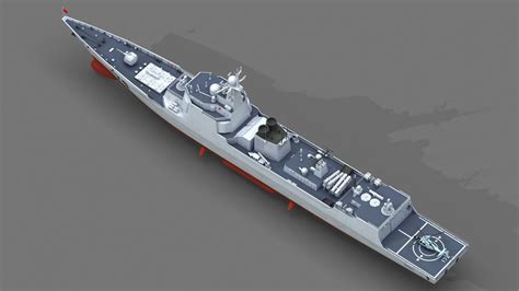 Chinese Type 052c Destroyer 3d Model Turbosquid 1485390
