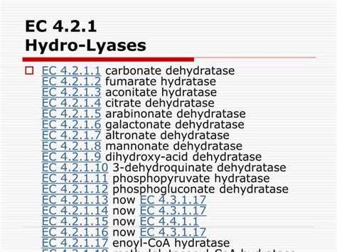 Enzyme Classification Ec Ppt