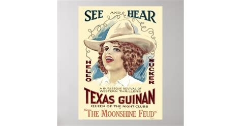 Texas Guinan Vintage Singing Cowgirl Poster Zazzle