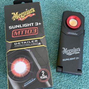 MEGUIAR’S MT103 SUNLIGHT 3+ INSPECTION LIGHT – NEW BARGAIN | Detailing ...
