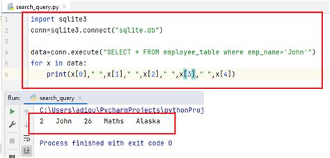 Python SQLite Search Query Important