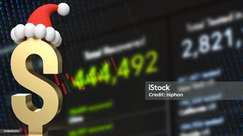 금색 달러 기호와 산타 모자 비즈니스 배경 3d 렌더링 0명에 대한 스톡 사진 및 기타 이미지 0명 2023년 3차원 형태 Istock