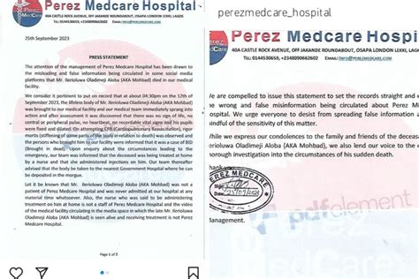 Mohbad Was Brought In Dead Says Perez Medcare Hospital In Lagos