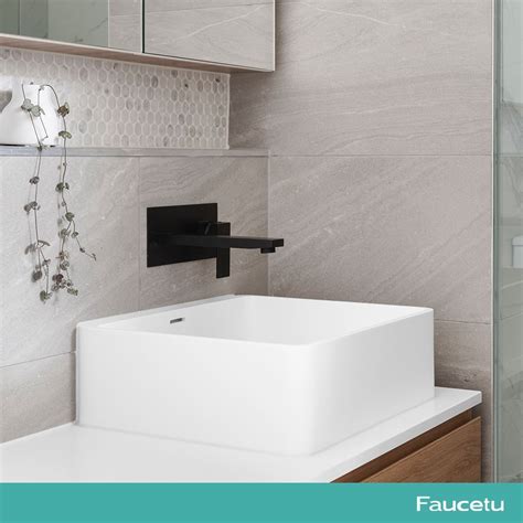 In Wall Faucet Adds A Simple Yet Elegant Design To The Bathroom
