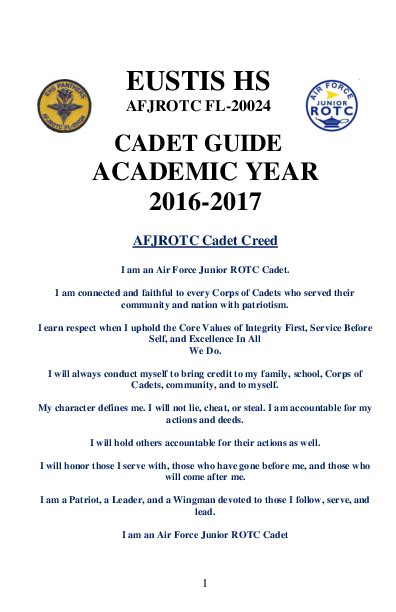 Pdf Afjrotc Cadet Creed