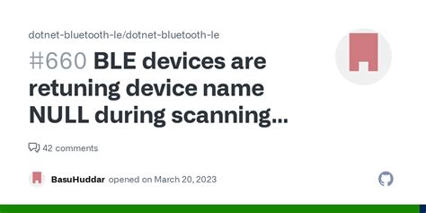 BLE Devices Are Retuning Device Name NULL During Scanning Process On