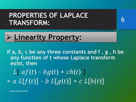 Properties Of Laplace Transform Pptx