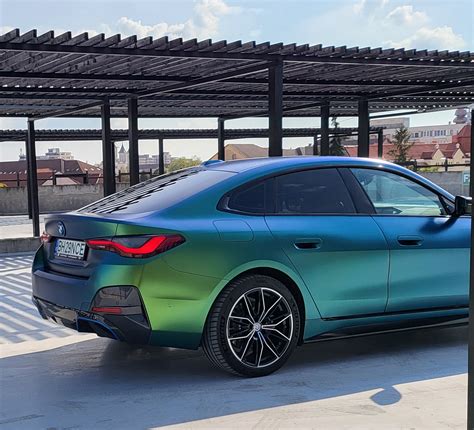 Custom Frozen Golden Blue Viridian Wrap Bmw I4 Forum