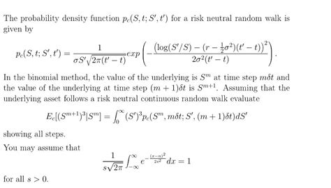 The Probability Density Function Pc S T S T For A Chegg