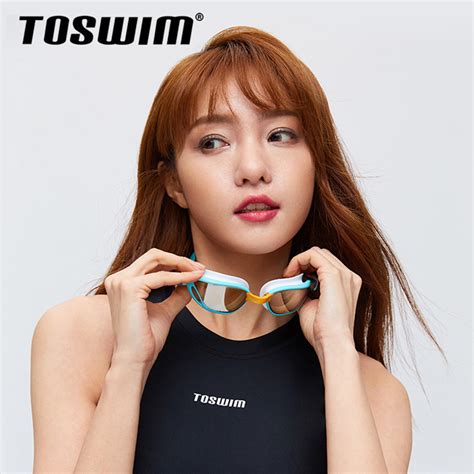 Toswim泳镜女大框镀膜泳镜高清防水防雾专业舒适游泳眼镜装备虎窝淘