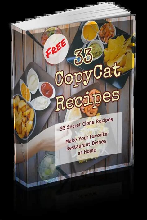 Free Printable Copycat Recipes Cookbook 33 Restaurant Recipes