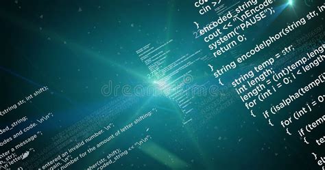 Big Data Concept Green Stock Illustration Illustration Of Computer