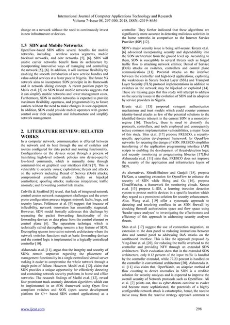 Security In Software Defined Networks Sdn Challenges And Research Opportunities For Nigeria Pdf