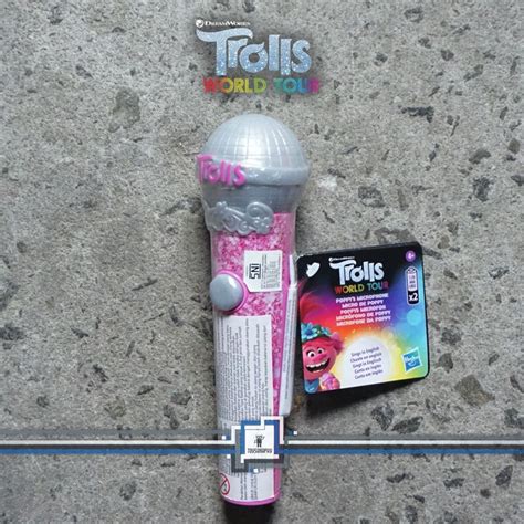 Jual Trolls World Tour Poppy Microphone Mainan Mic Suara Led Original