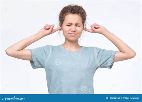 Woman Plugging The Wire Royalty Free Stock Image