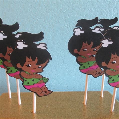 Pebbles Flintstone Cupcake Toppers Etsy