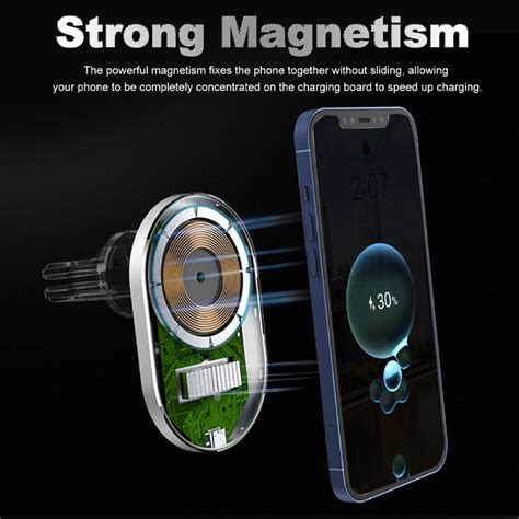 Incarcator Auto Magnetic Wireless W Square Design Ventilation Clip