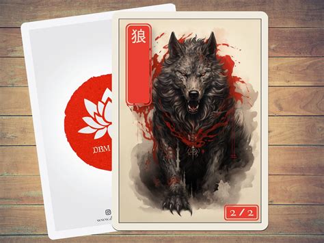 Wolf Token Mtg Token Japanese Style Art Token 5 Pack For Magic And