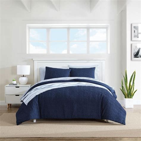 Nautica Point Harbor 2 Pcs Blue Microfiber King Comforter Set