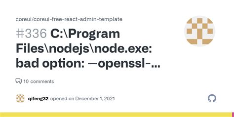 C Program Files Nodejs Node Exe Bad Option Openssl Legacy Provider
