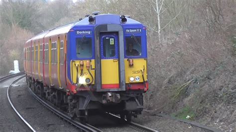 Swt Class 455 Passes Box Hill And Westhumble For Dorking Youtube