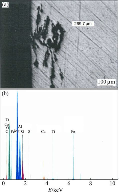 Optical Micrograph Of Mgal 2 O 4 Inclusion Beneath Surface A And