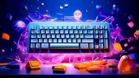 Computer Keyboard Sitting On Top Of Desk Next To Computer Mouse