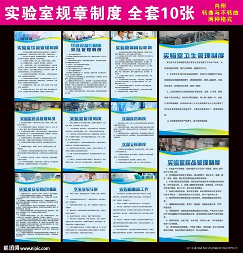 实验室规章制度全套设计图 展板模板 广告设计 设计图库 昵图网